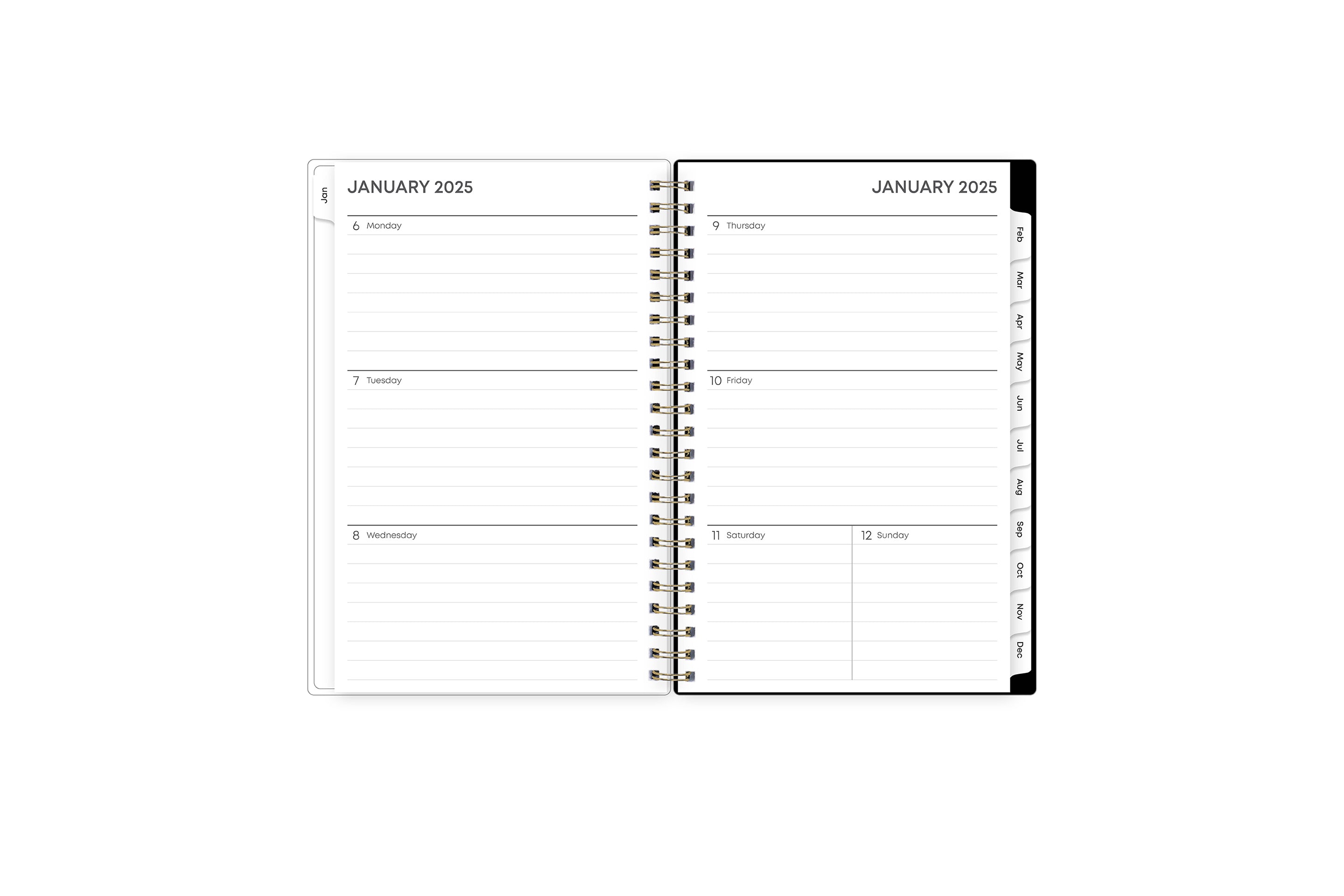 Naveah 2025 5x8 Weekly Planner - Blue Sky