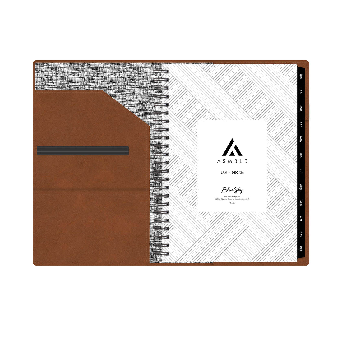 2026 Tan 5x8 ASMBLD Weekly Monthly Planner Blue Sky 2026-tan-5x8-asmbld-weekly-monthly-planner-blue-sky