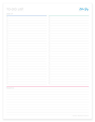 Free Printable Pages#N#– Blue Sky