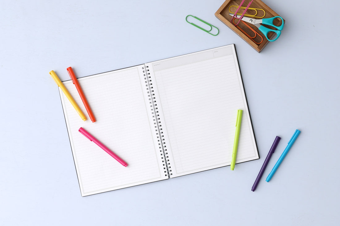 Charcoal Lined Notebook Professional Notes 8.5 x 11 – Blue Sky