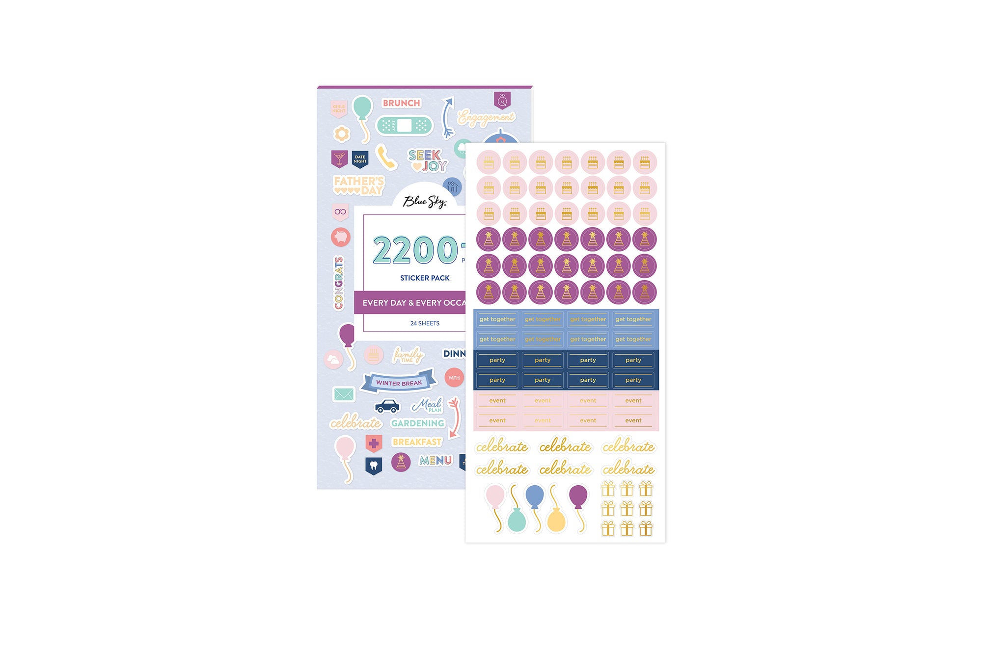 Every Day and Every Occasion Sticker Book 2200+ Stickers – Blue Sky